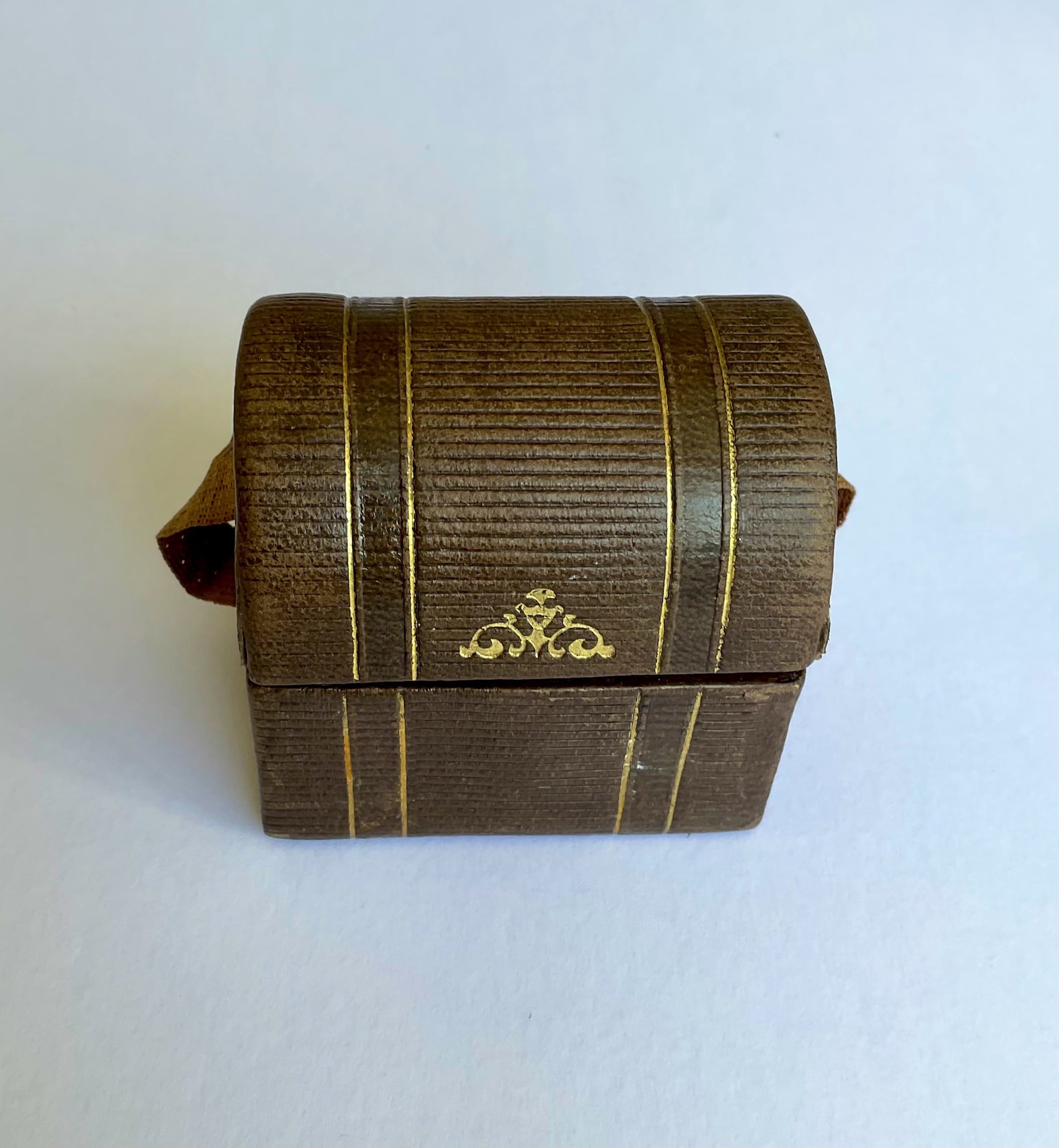 Two Antique Perfume Bottles in Leather Case, Victorian Novelty Treasure ...