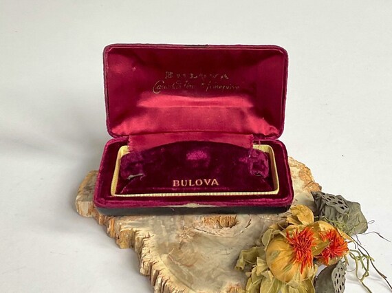 Vintage Bulova Watch Case Presentation Box Sterling T… - Gem