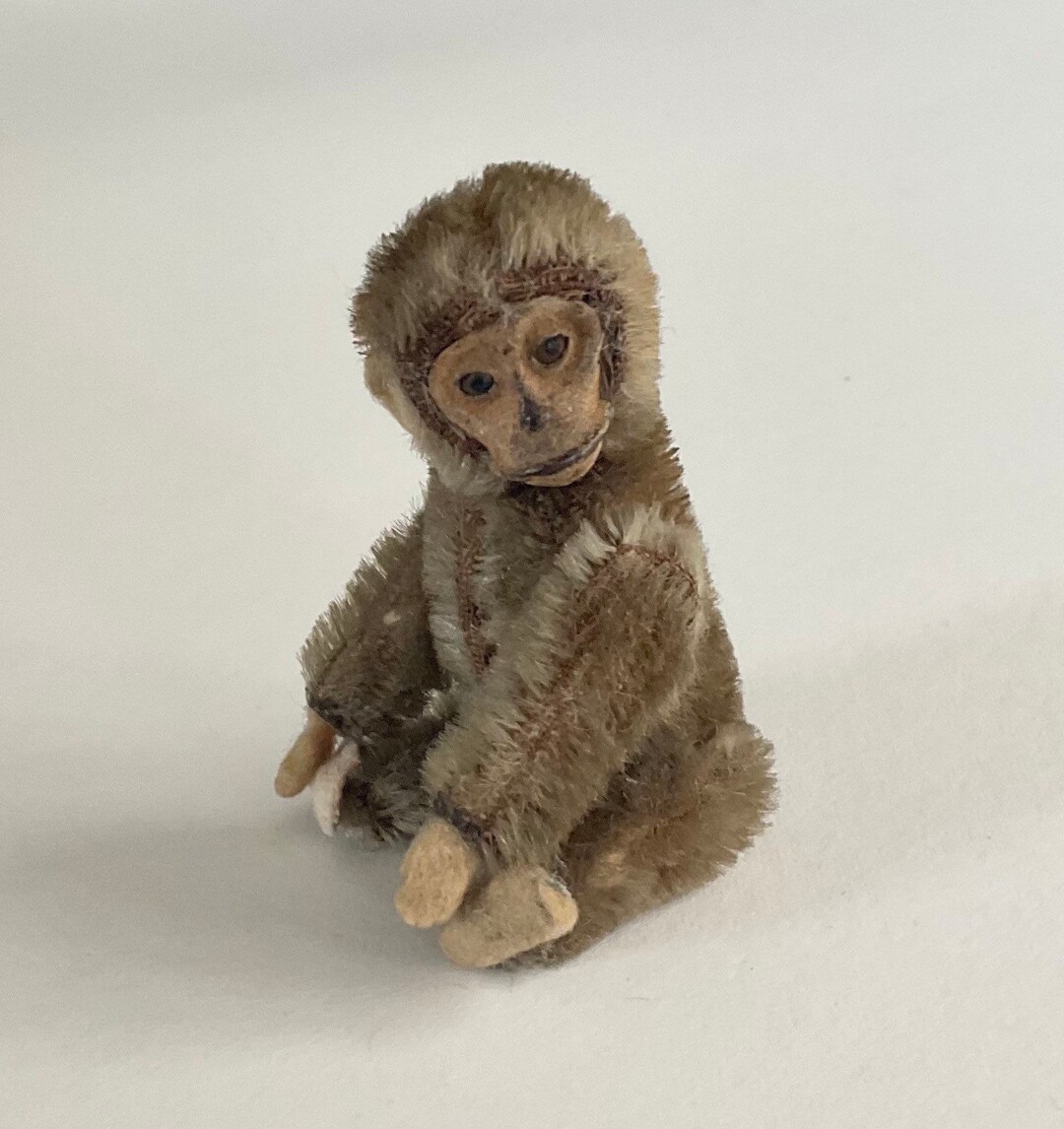 Vintage German Schuco Monkey Perfume Bottle Brown Mohair Plush Circa ...