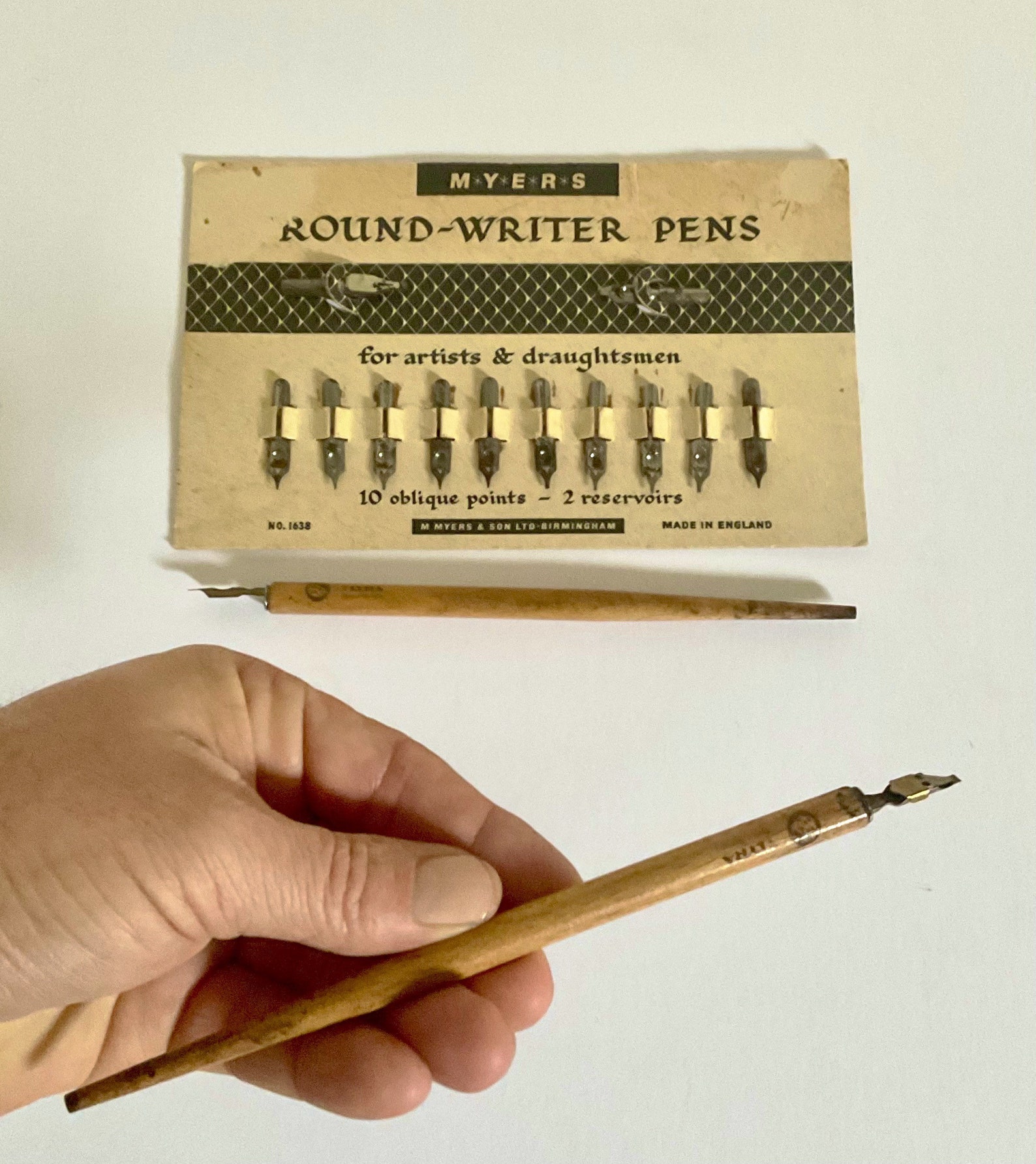 Two Antique Lyra Wooden Calligraphy Dipping Pens With Nibs - Etsy