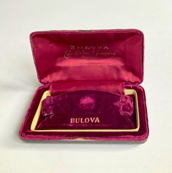 Vintage Bulova Watch Case Presentation Box Sterling T… - Gem
