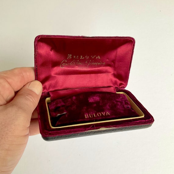 Vintage Bulova Watch Case Presentation Box Sterling T… - Gem