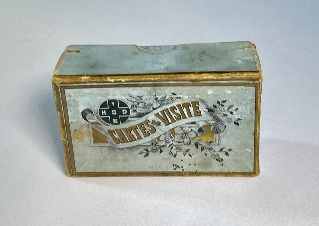 Rare! Antique Victorian Cardboard Advertising Box Cartes Visite ...