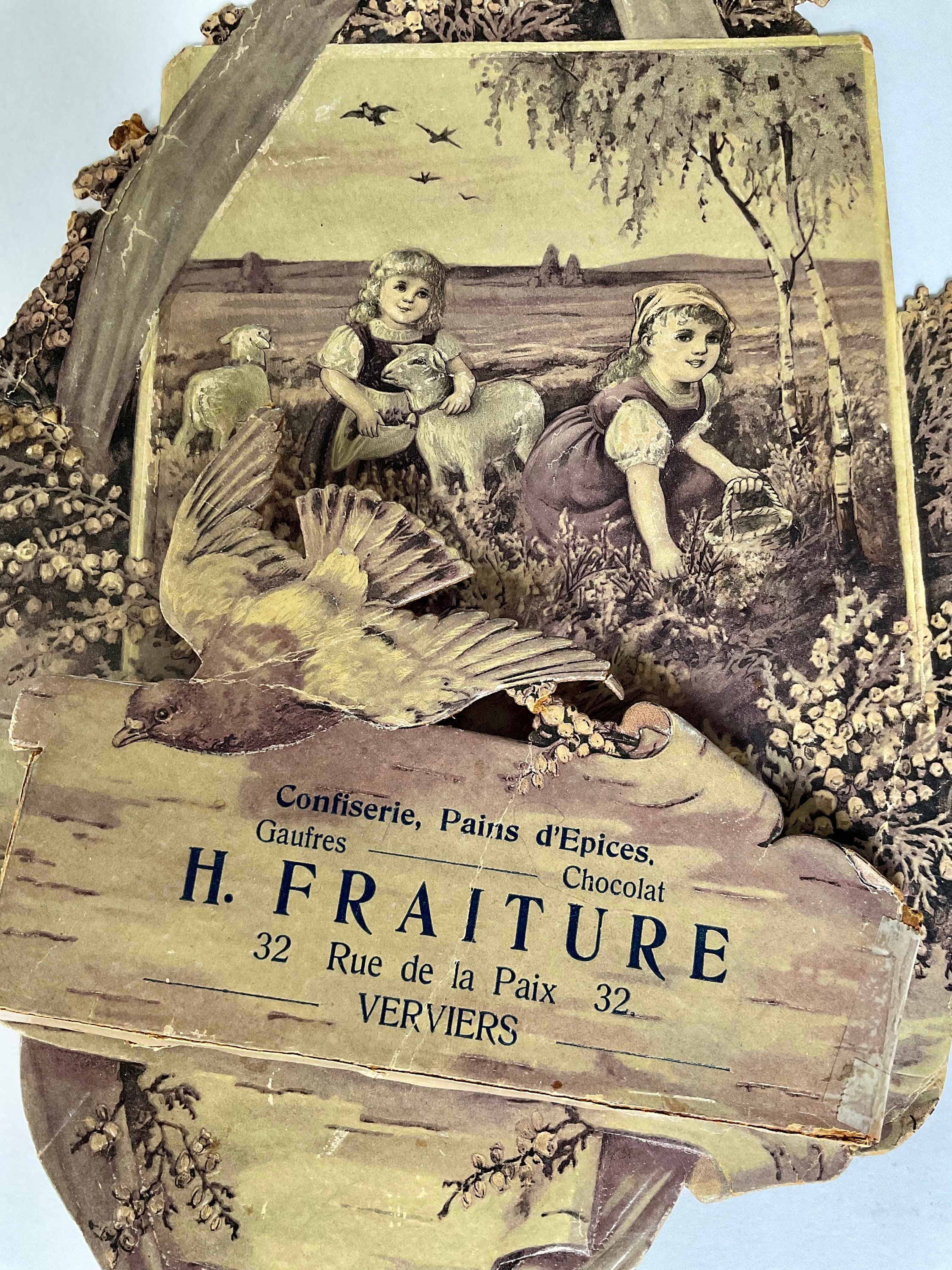 Antique Belgium Chocolate Chromolithograph, H. Fracture Shop ...