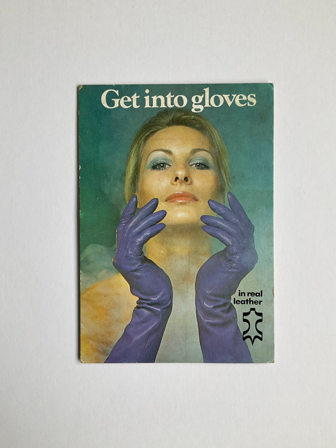 Vintage Kitsch Shop Counter Cardboard Advertising Get Into Gloves in ...