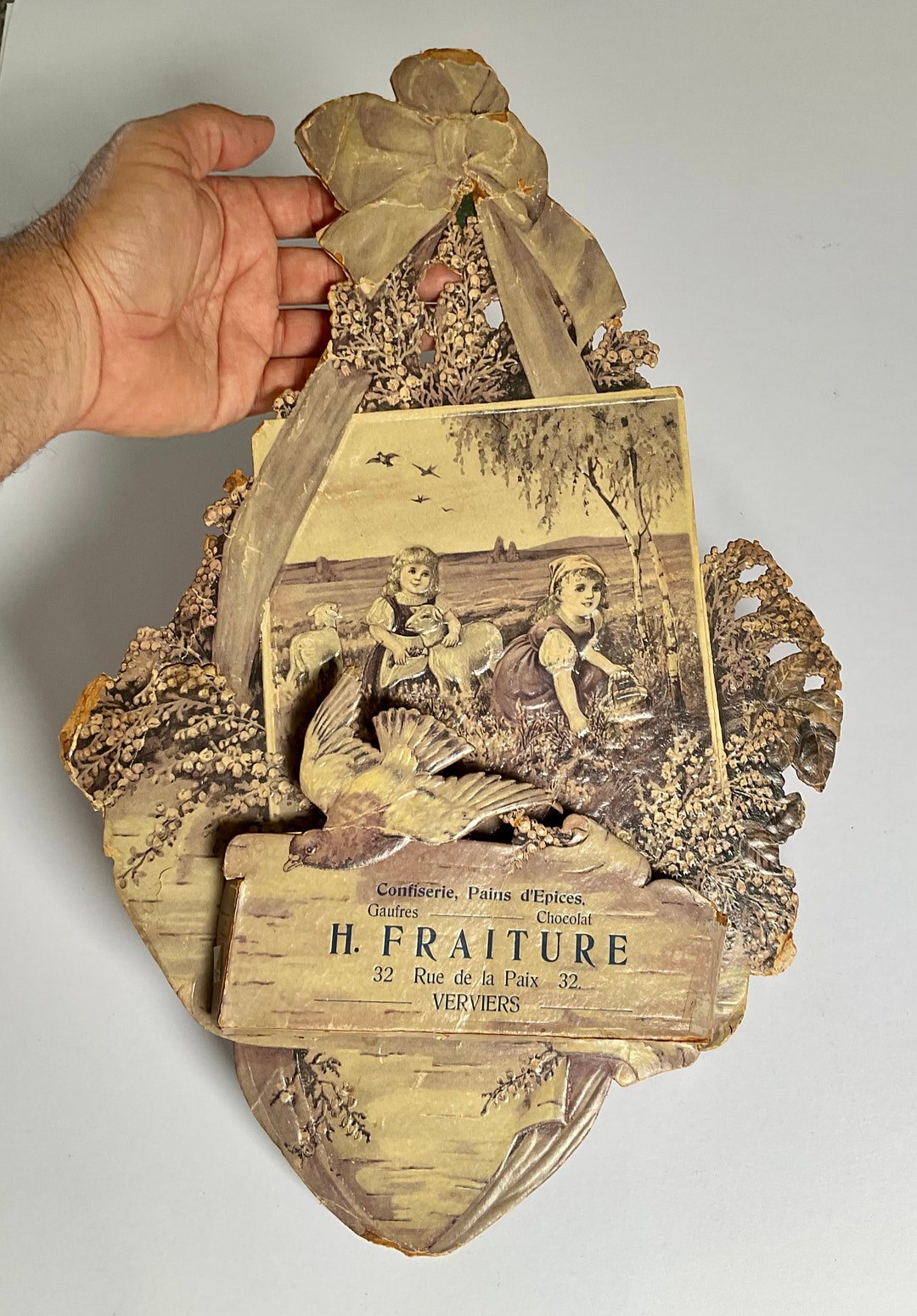Antique Belgium Chocolate Chromolithograph, H. Fracture Shop ...