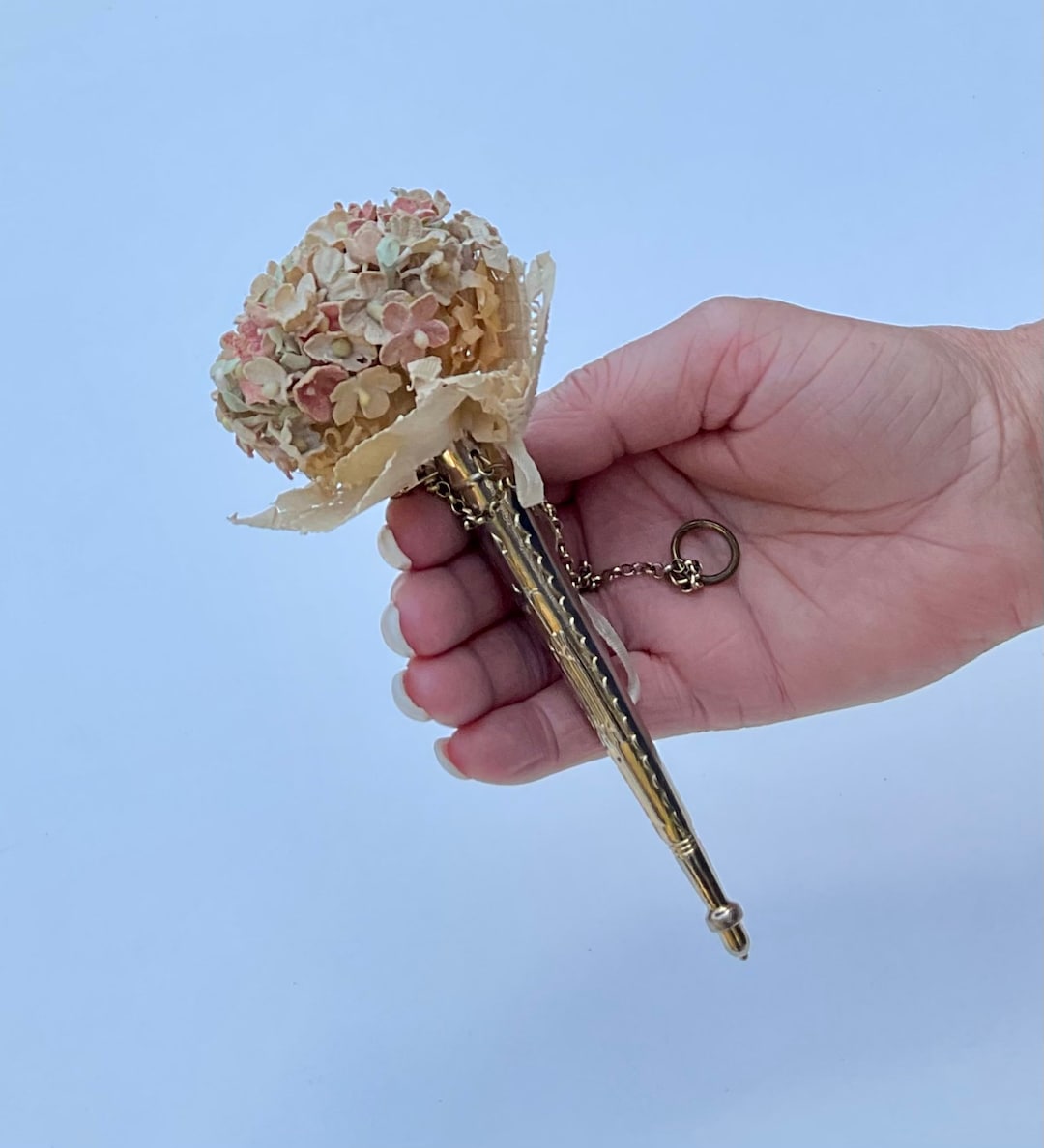 Antique Victorian Tussie Mussie or Posy Holder, Silver Plated With the ...