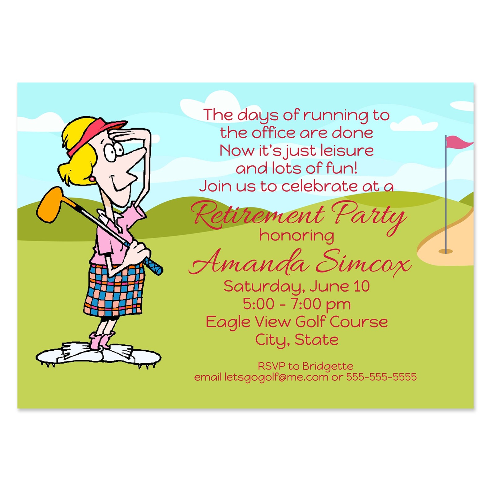 Golf Retirement, Golf Invitation, Golf Birthday, Golf Theme, Retirement ...
