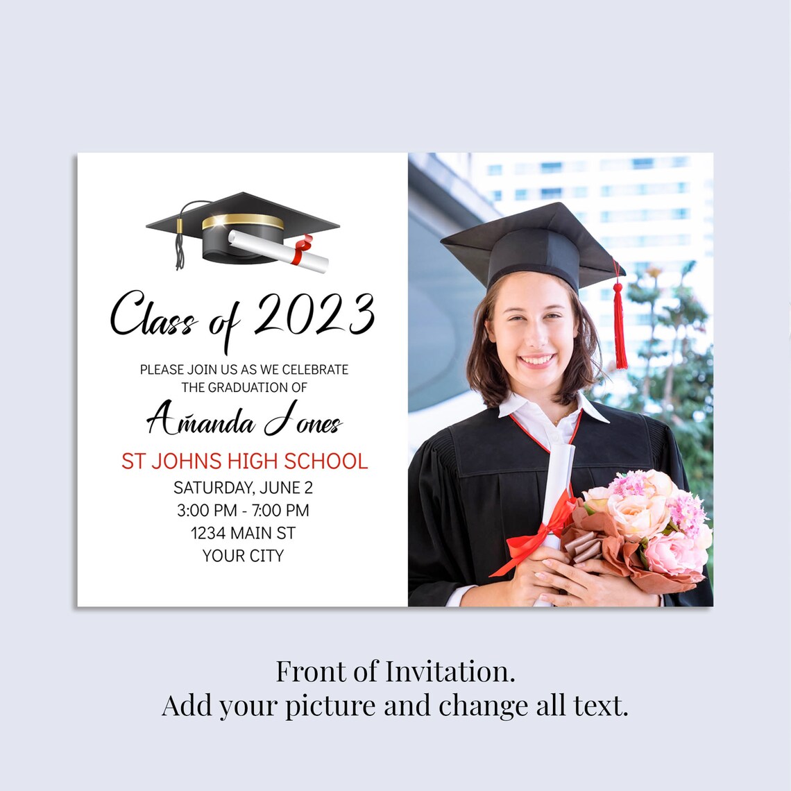 Graduation Invitation Graduation Open House Invitation - Etsy