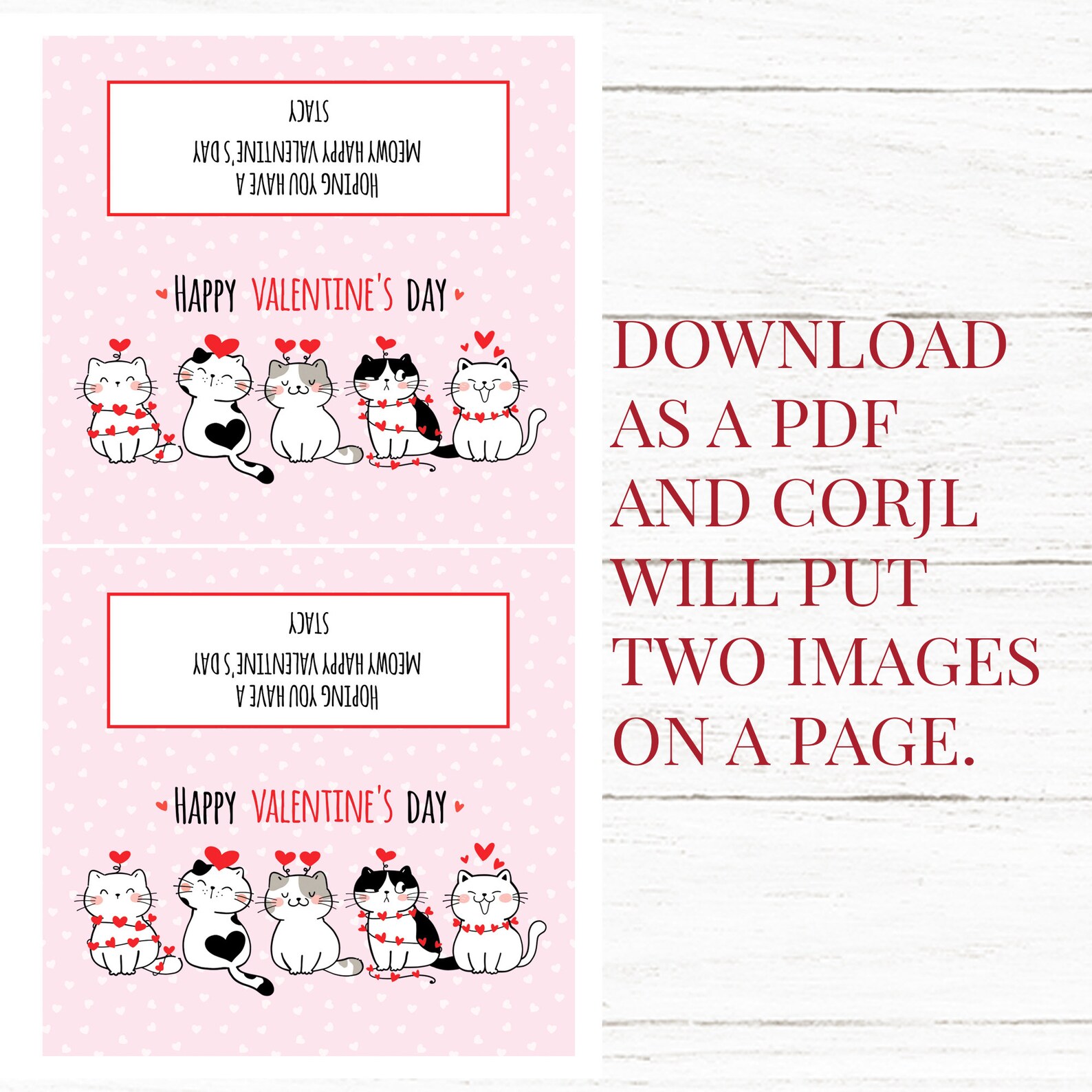 Valentine Cats, Valentine Candy Wrapper, Valentine's Day Favor ...