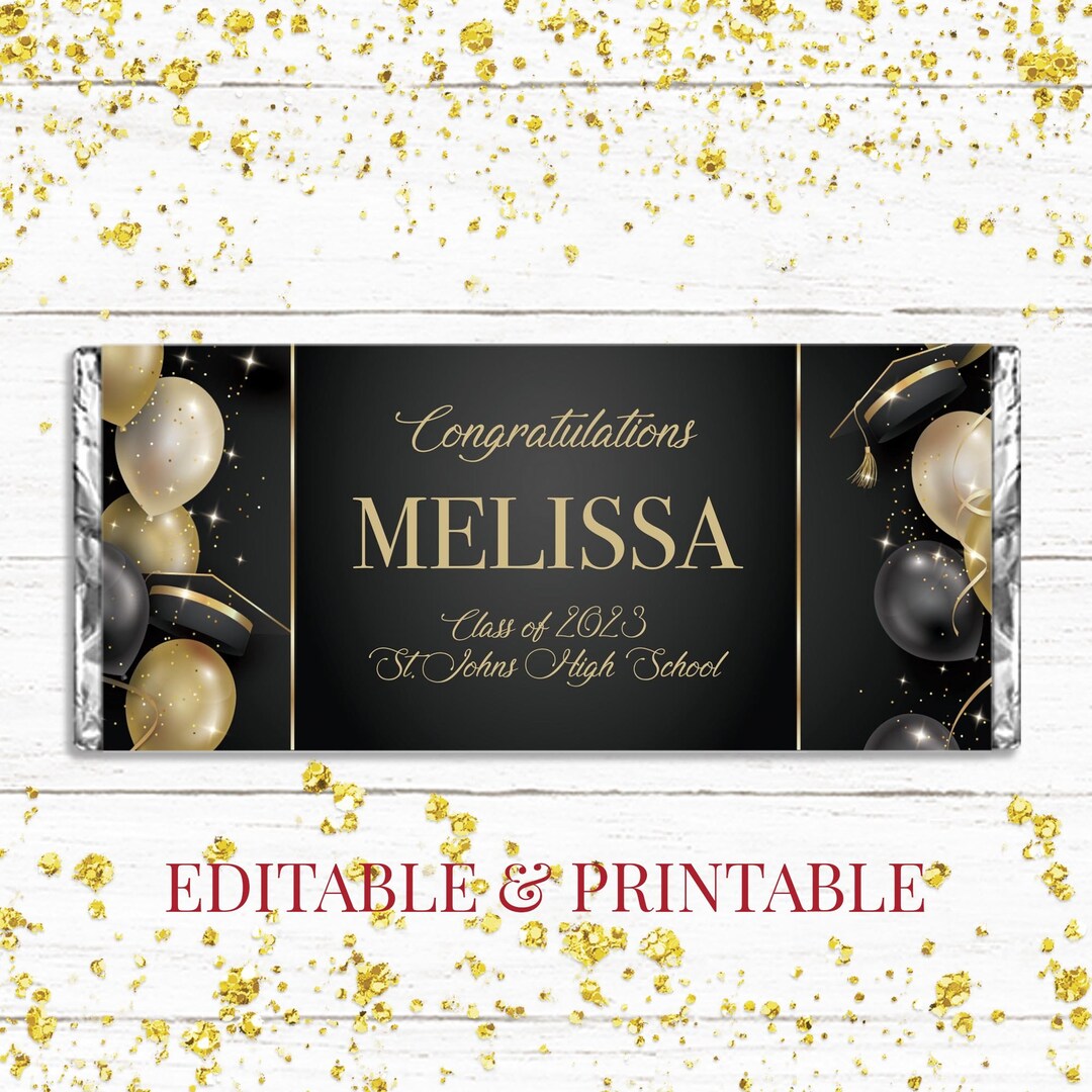 Graduation Candy Bar Wrapper, Graduation Party Favor, Candy Bar ...