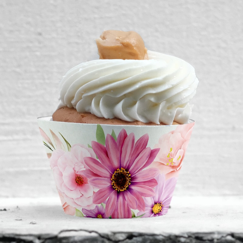 Pink Cupcake Wrapper - Etsy