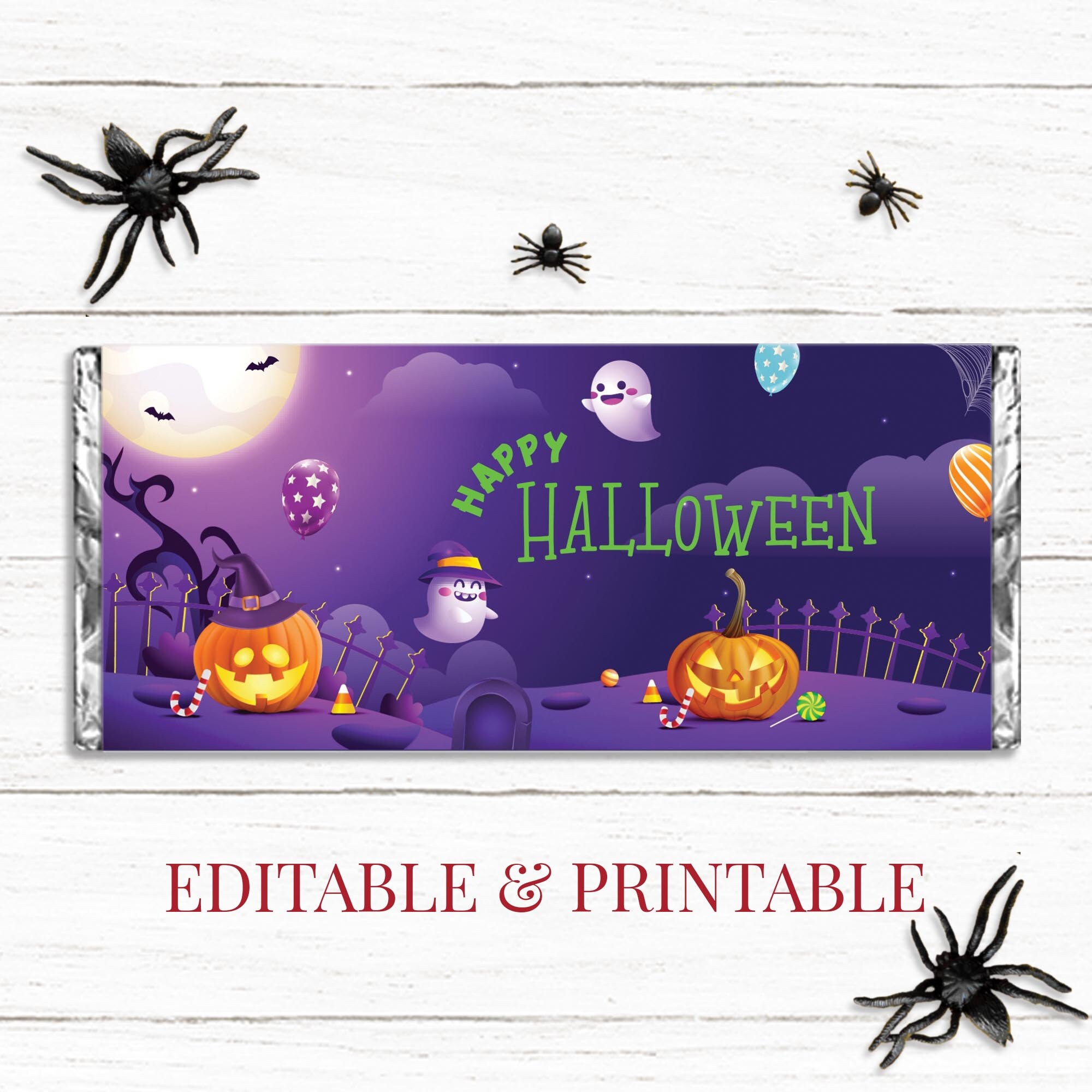 Halloween Pumpkins, Halloween Candy Wrapper, Halloween Favor, Halloween ...