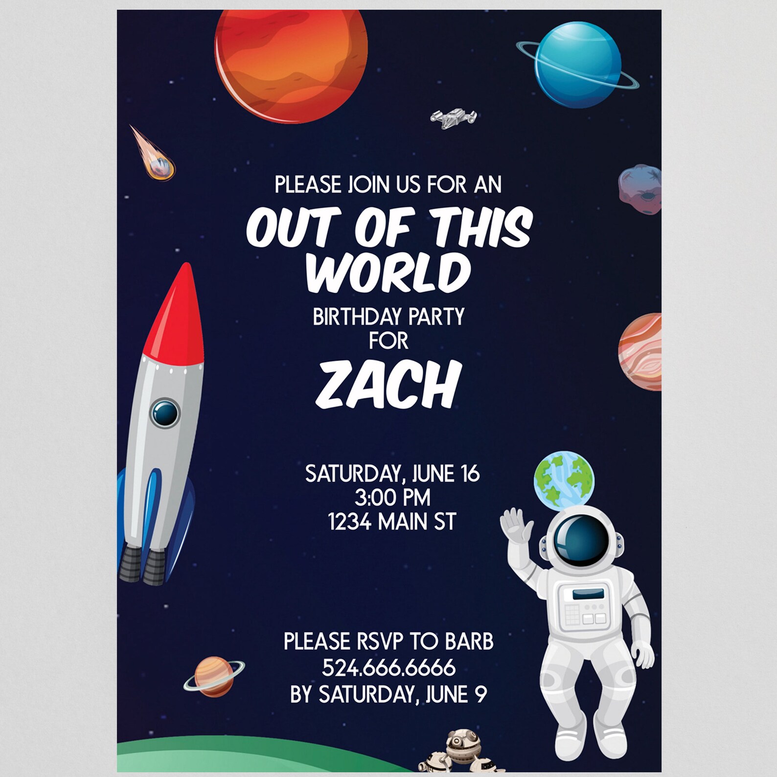 Astronaut Birthday, Space Birthday, Out of This World Birthday ...