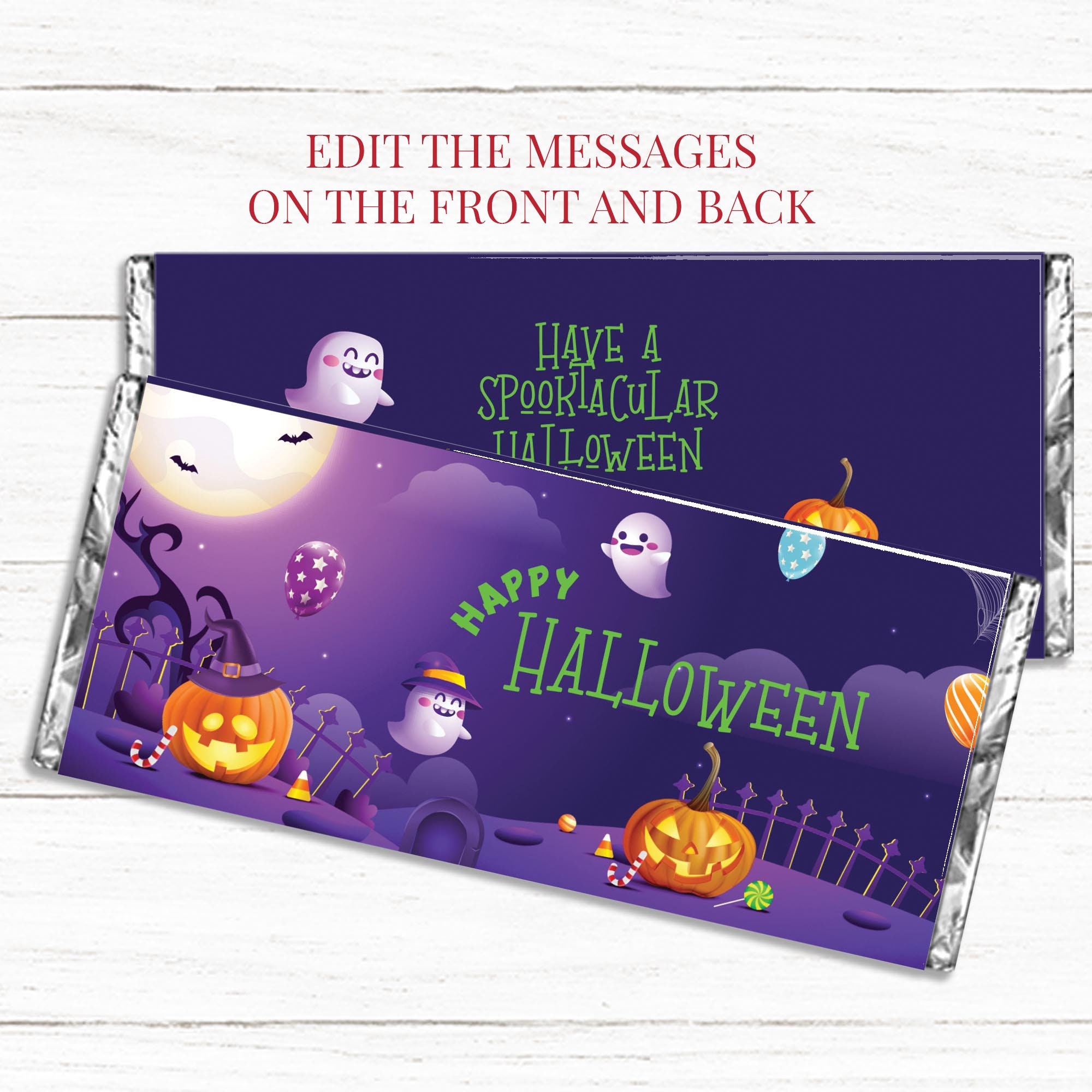 Halloween Pumpkins, Halloween Candy Wrapper, Halloween Favor, Halloween ...