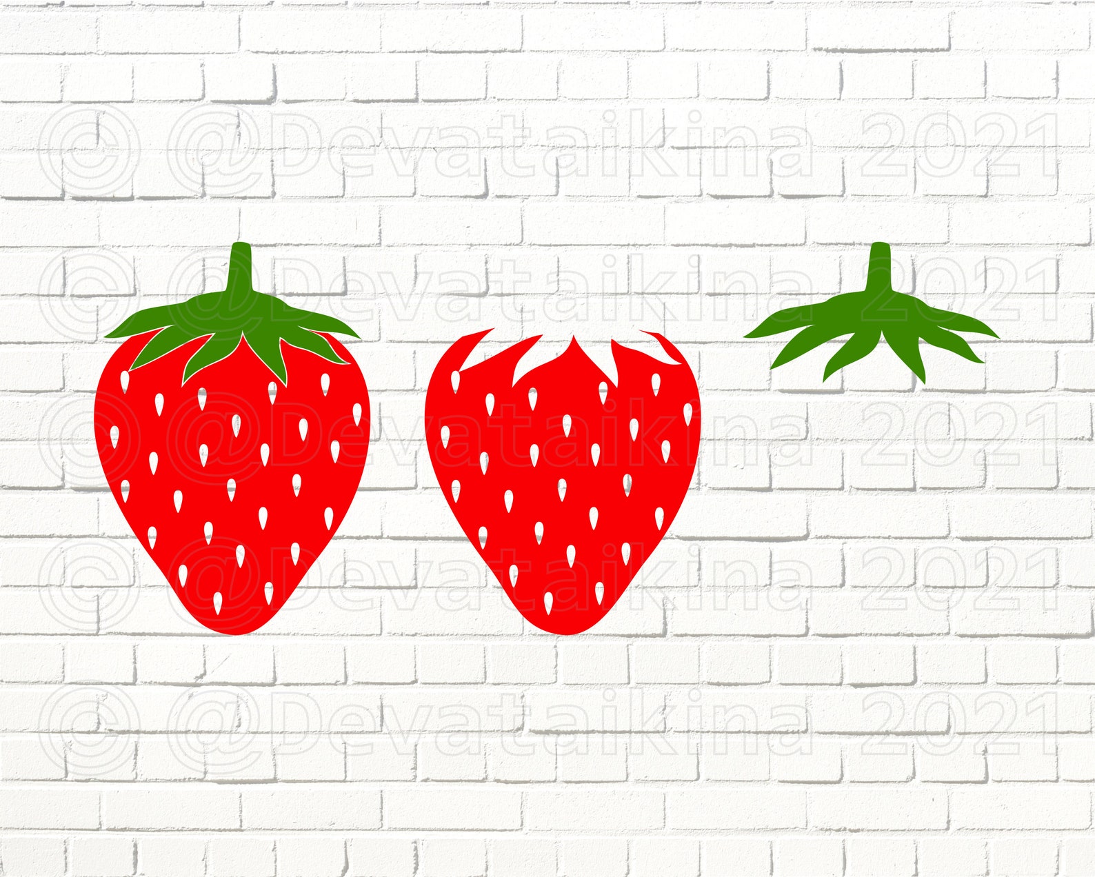 Strawberry svg files for cricut Strawberry svg cut file | Etsy
