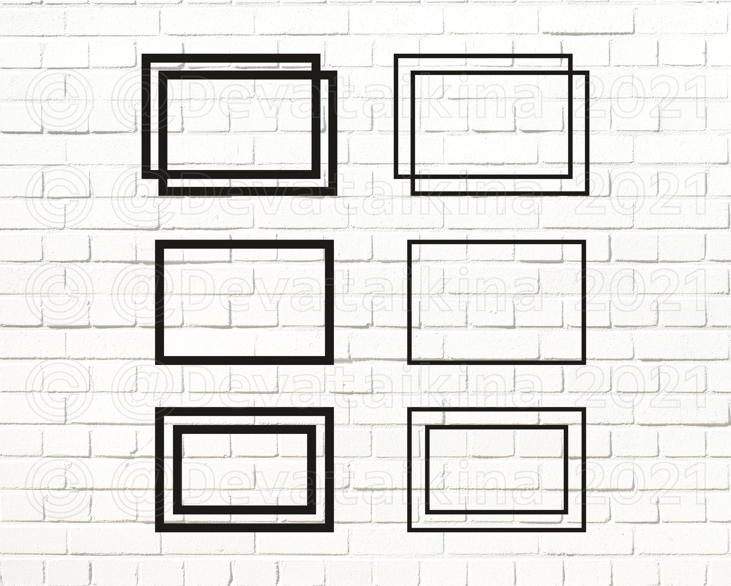 Border svg bundle Svg square frame svg files for cricut Photo | Etsy