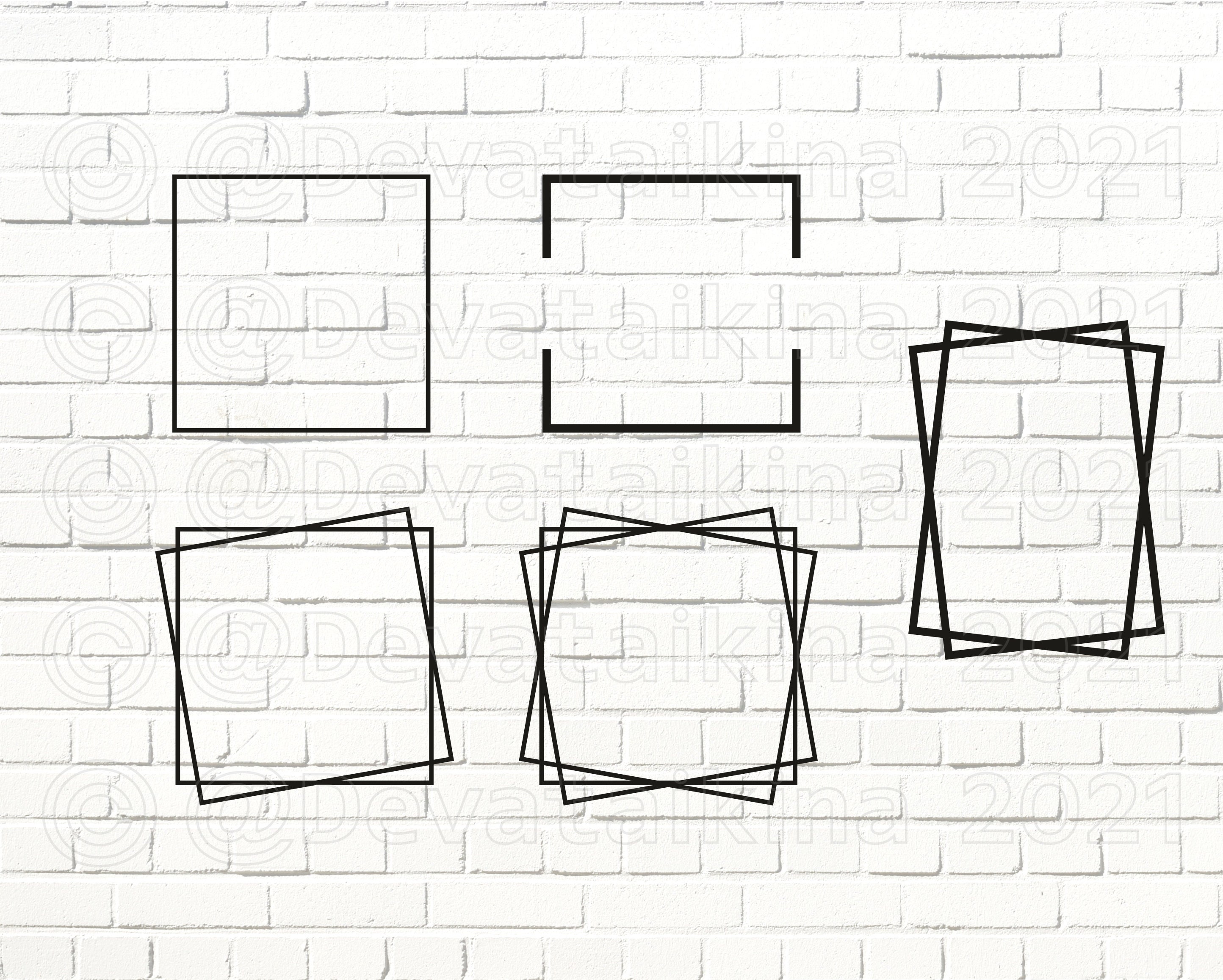 Border Svg Bundle Svg Square Frame Svg Files For Cricut Photo Etsy
