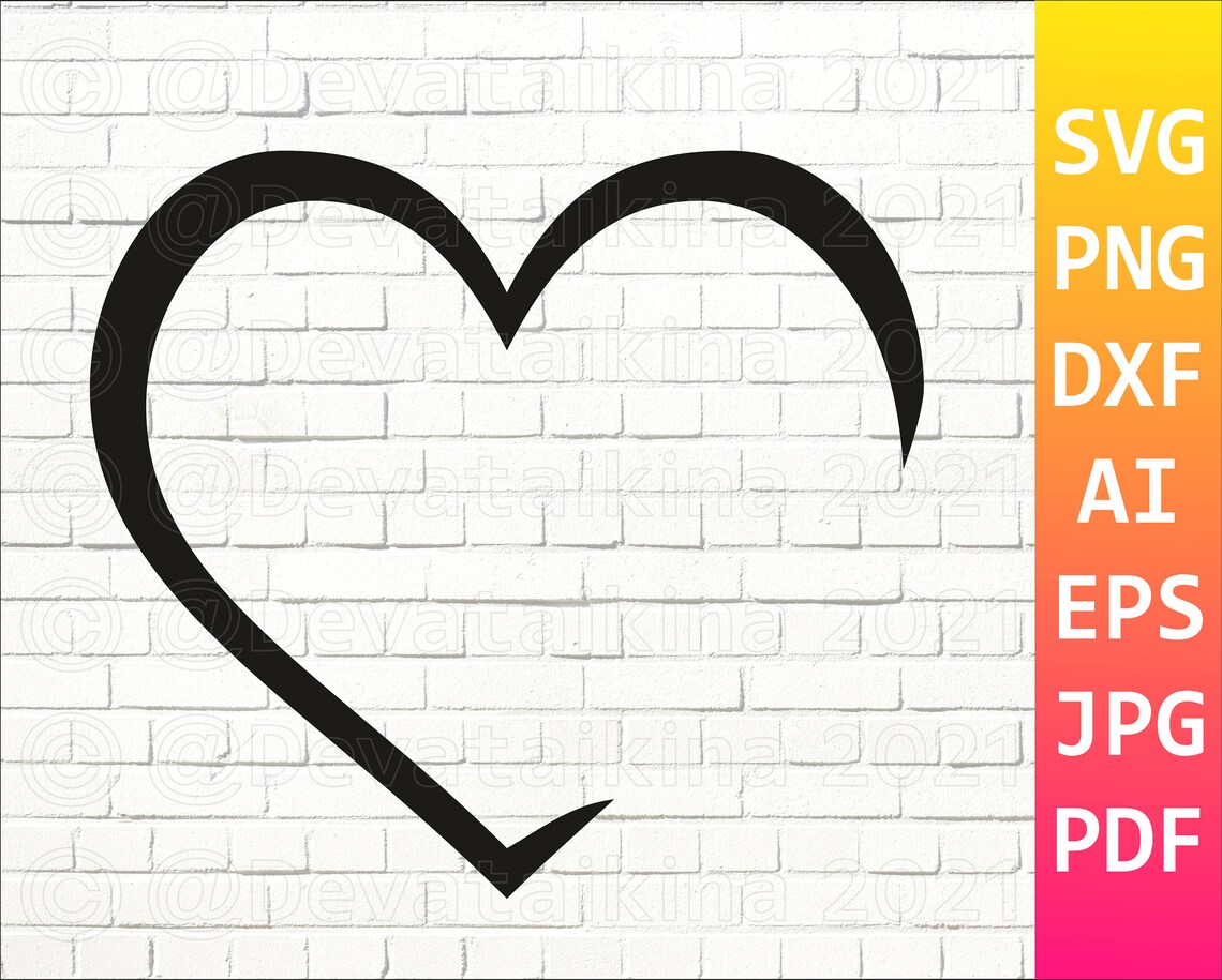 Cute Heart Frame Svg Open Heart Frame Svg Faith Hope Love Open | Etsy