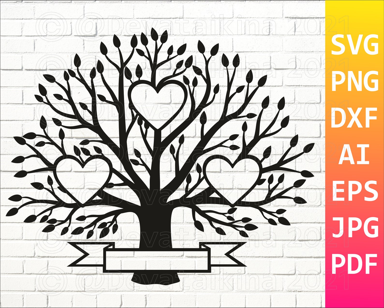 Family tree svg 3 members Family like branches on a tree svg | Etsy