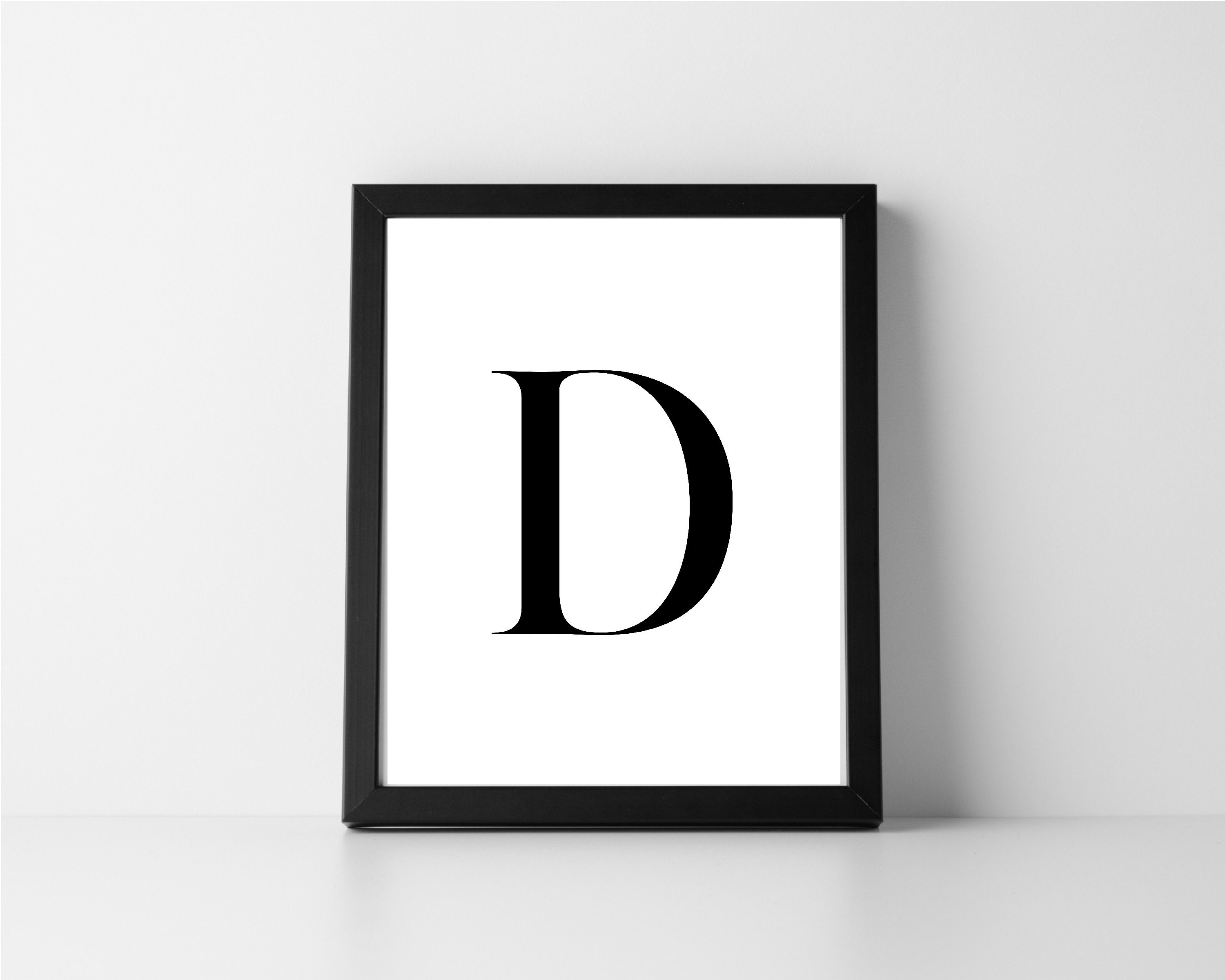 Letter D Uppercase | Digital Printable Art | Instant Download ...