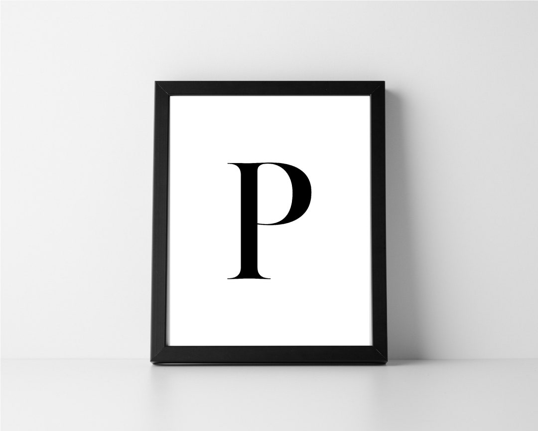 Letter P Uppercase | Digital Printable Art | Instant Download ...