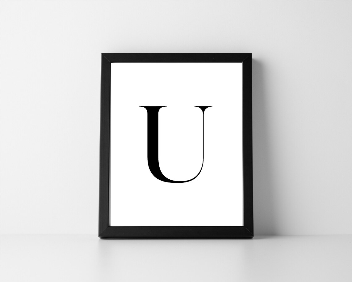 Letter U Uppercase | Digital Printable Art | Instant Download ...