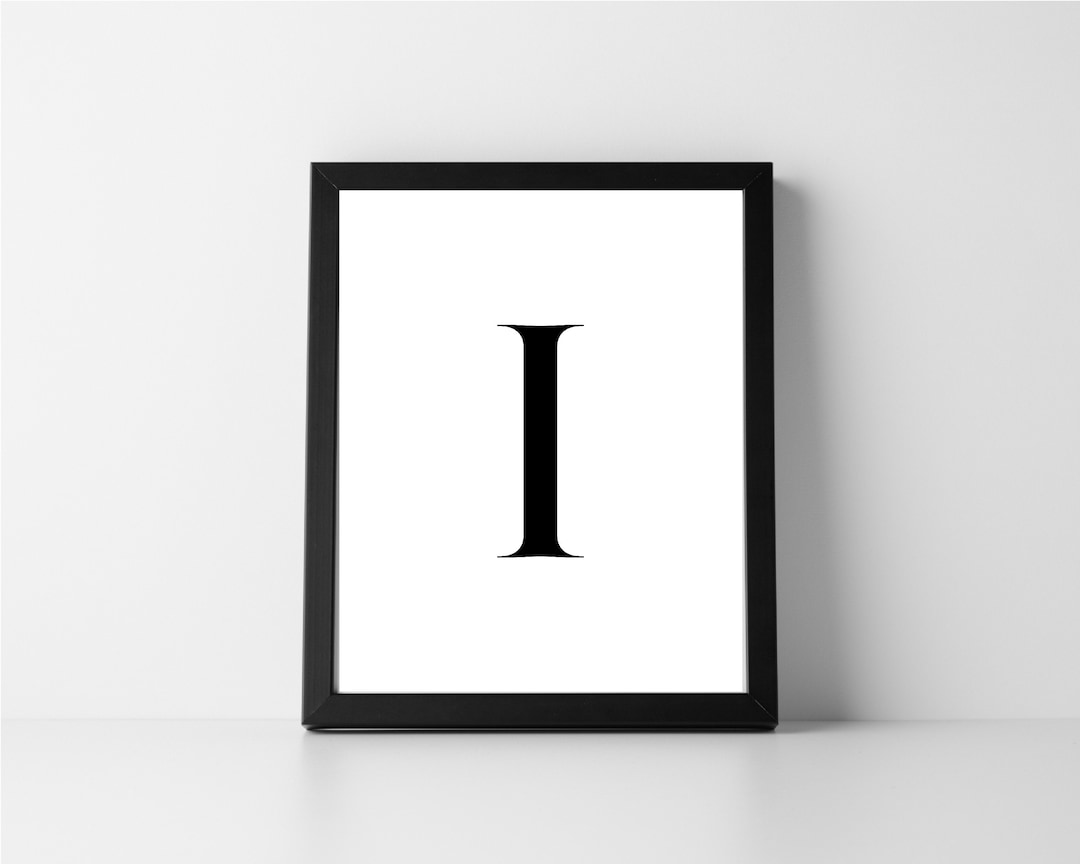 Letter I Uppercase | Digital Printable Art | Instant Download ...