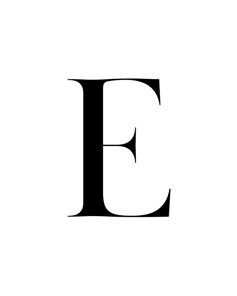 Letter E Uppercase | Digital Printable Art | Instant Download ...