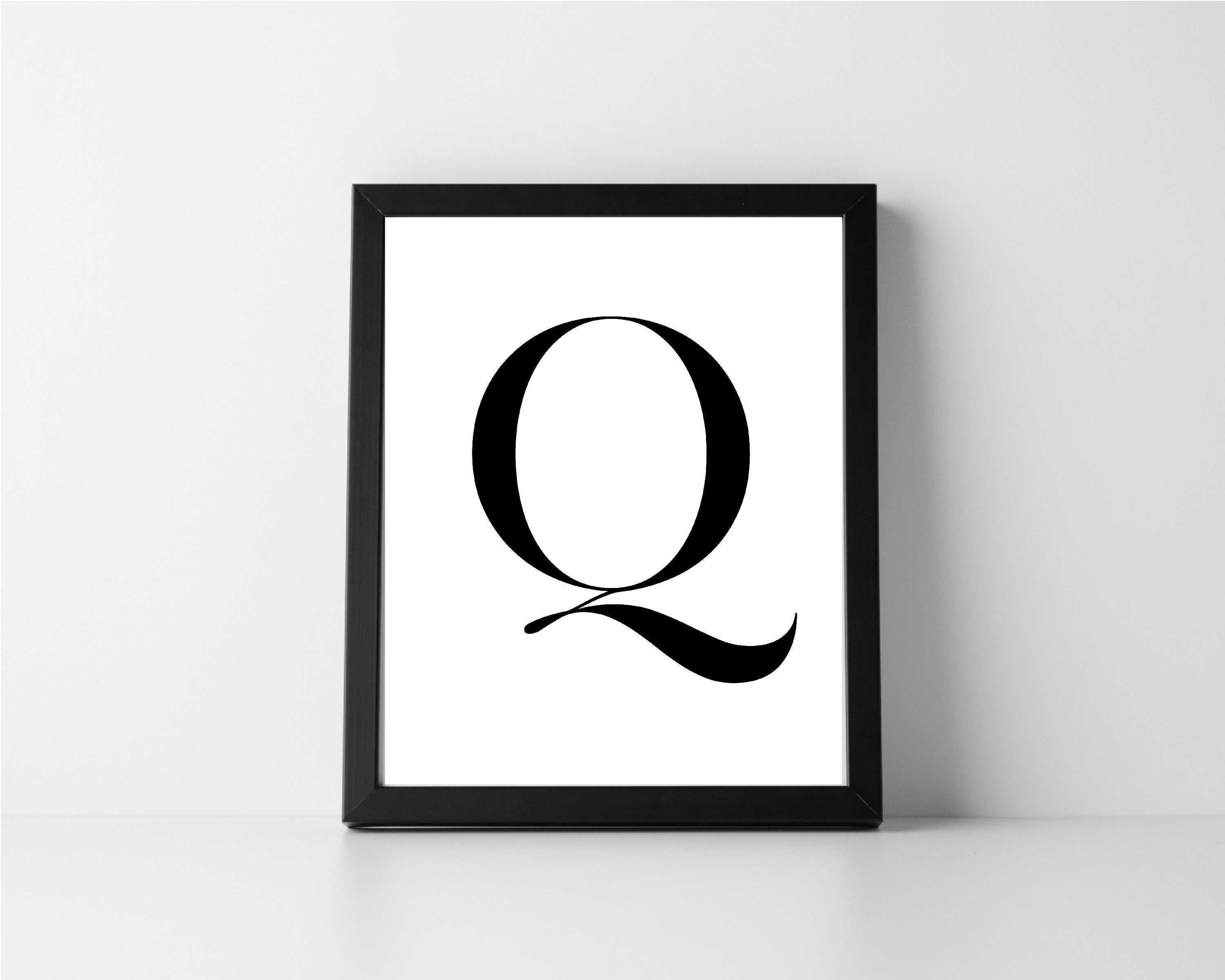 Letter Q Uppercase | Digital Printable Art | Instant Download ...
