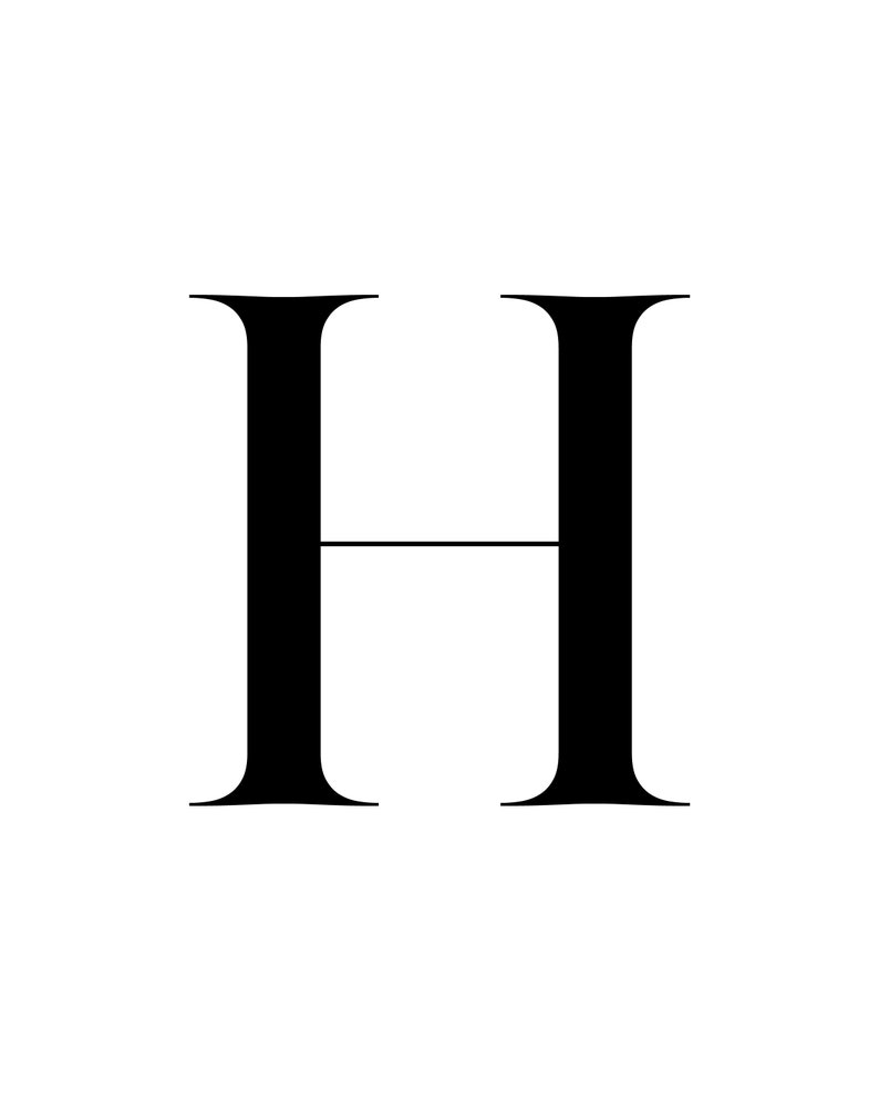 Letter H Uppercase | Digital Printable Art | Instant Download ...