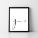Letter G Lowercase Script | Digital Printable Art | Instant Download ...