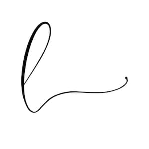 Letter L Lowercase Script | Digital Printable Art | Instant Download ...
