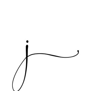 Letter J Lowercase Script | Digital Printable Art | Instant Download ...