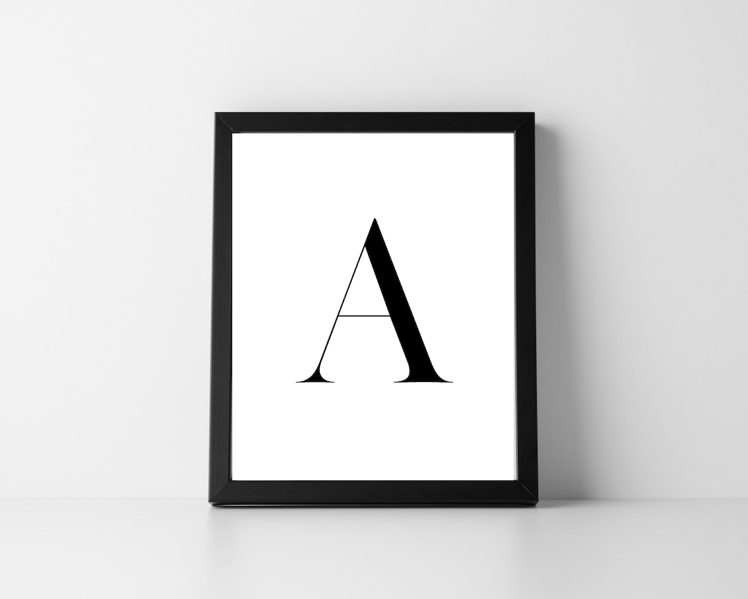 Letter A Uppercase | Digital Printable Art | Instant Download ...