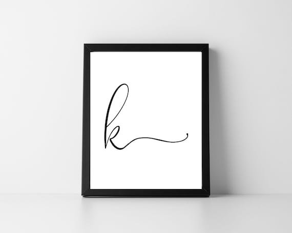 Script Letter K Lowercase