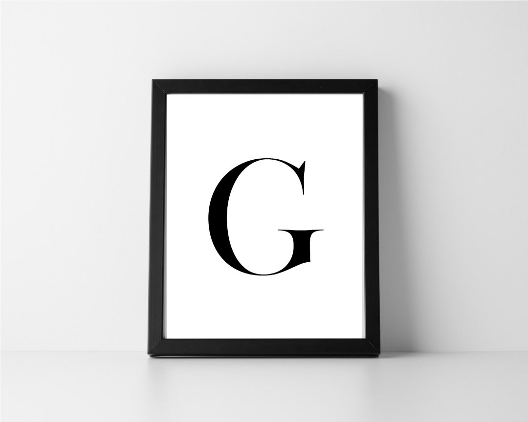 Letter G Uppercase | Digital Printable Art | Instant Download ...
