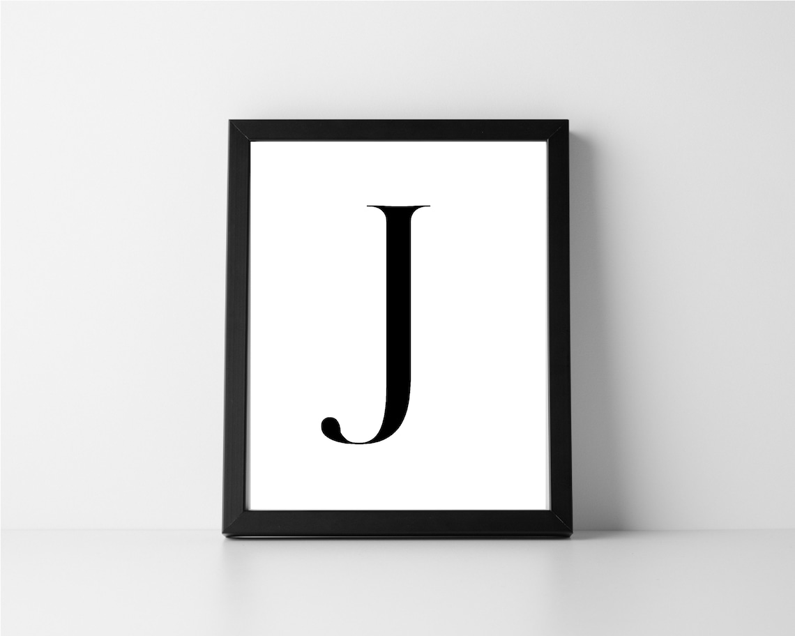 Letter J Uppercase | Digital Printable Art | Instant Download ...