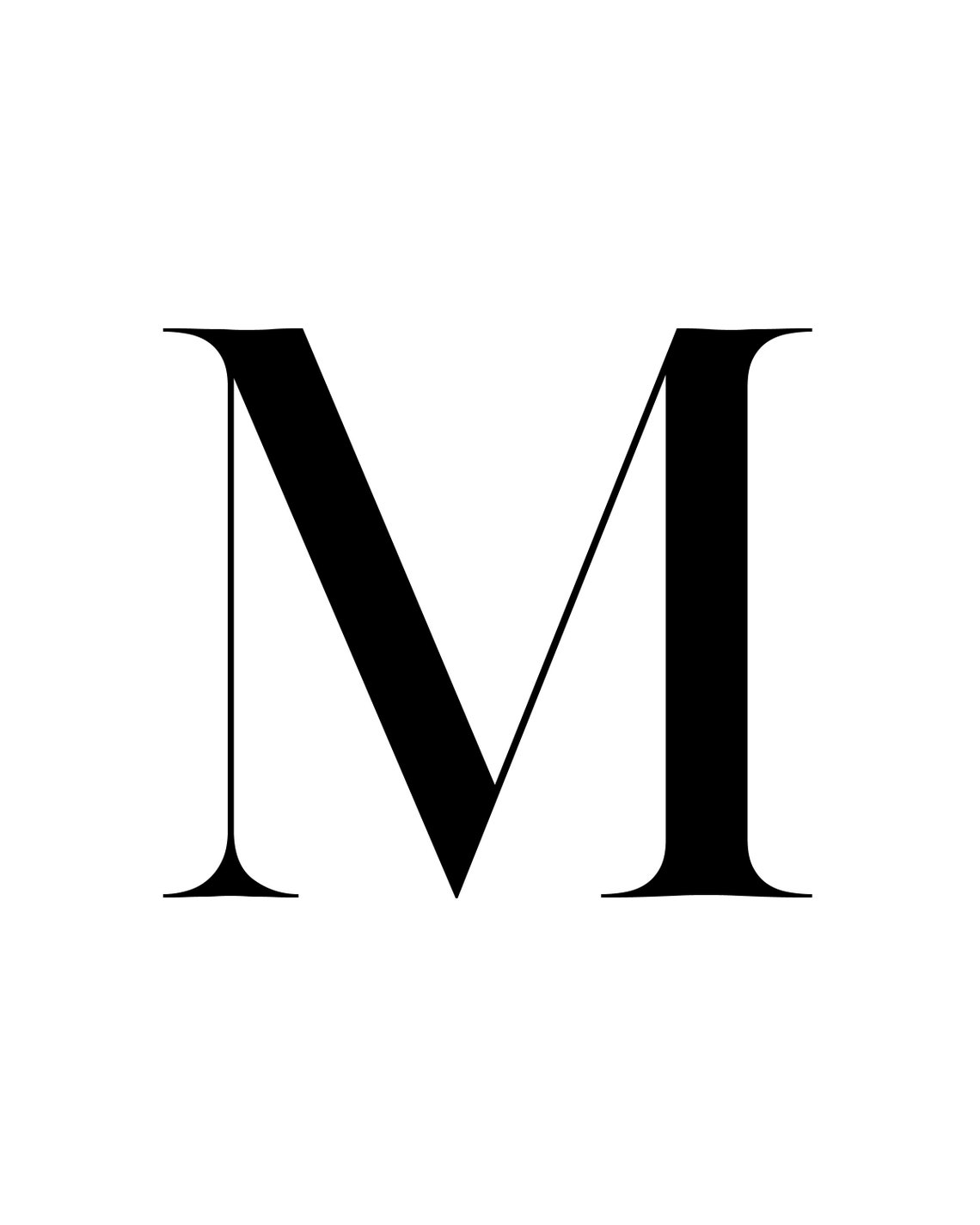 Letter M Uppercase | Digital Printable Art | Instant Download ...