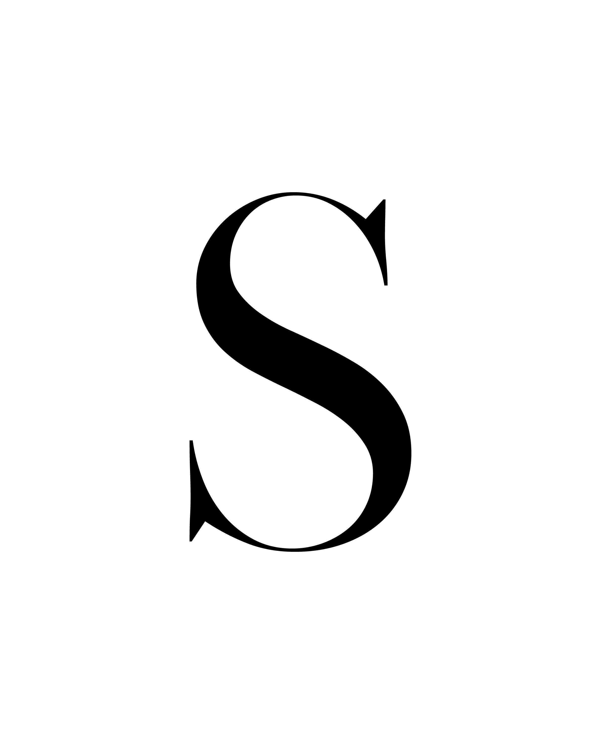 Letter S Uppercase | Digital Printable Art | Instant Download ...