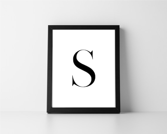 Letter S Uppercase Digital Printable Art Instant Download | Etsy