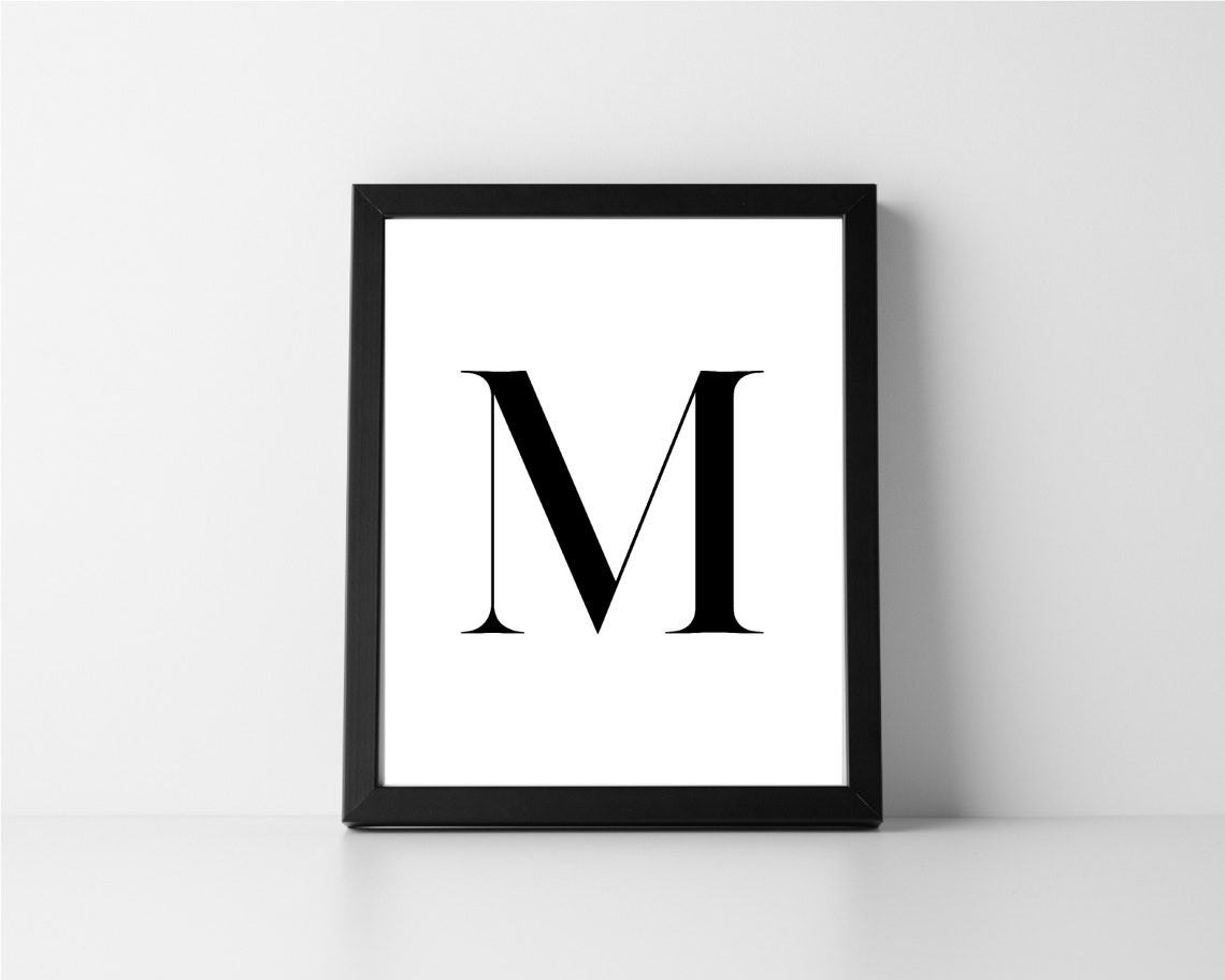 Letter M Uppercase | Digital Printable Art | Instant Download ...