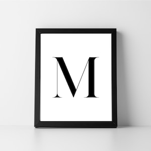 Letter M Uppercase | Digital Printable Art | Instant Download ...