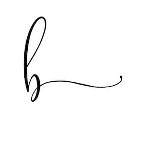 Letter B Lowercase Script | Digital Printable Art | Instant Download ...