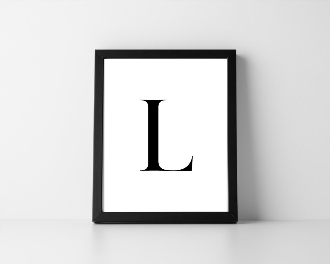 Letter L Uppercase | Digital Printable Art | Instant Download ...