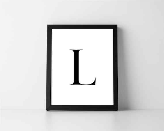 Letter L Uppercase Digital Printable Art Instant Download | Etsy