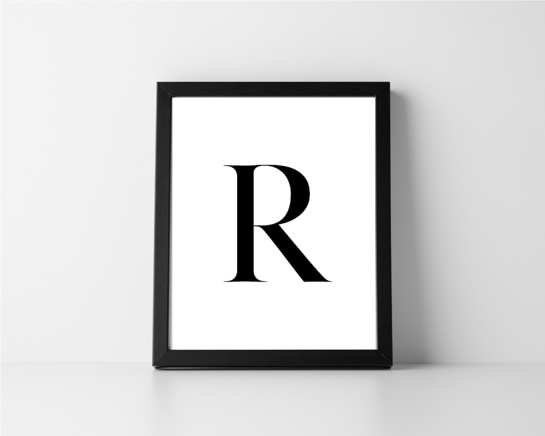 Letter R Uppercase | Digital Printable Art | Instant Download ...
