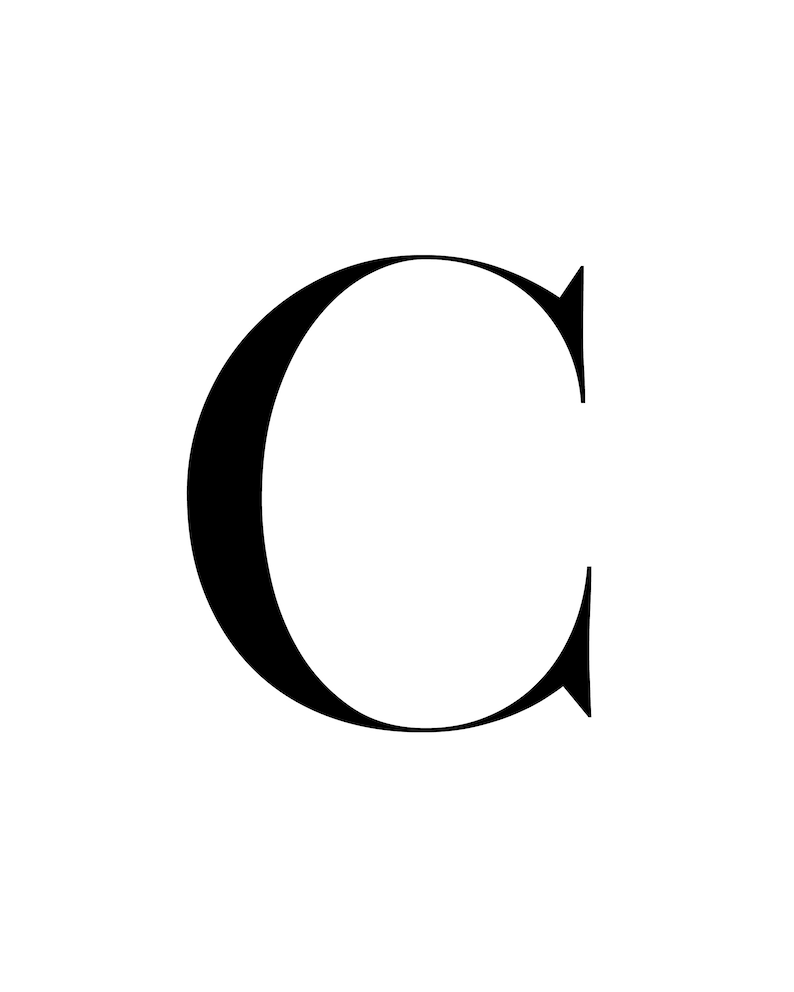 Letter C Uppercase | Digital Printable Art | Instant Download ...