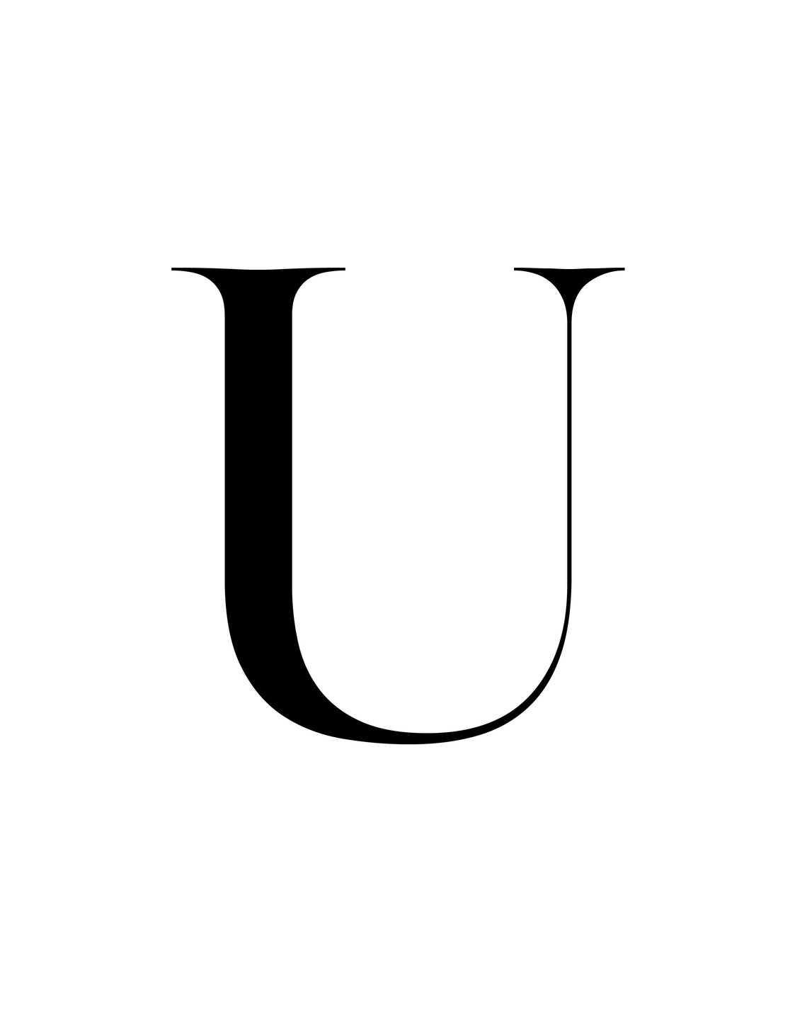 Letter U Uppercase | Digital Printable Art | Instant Download ...