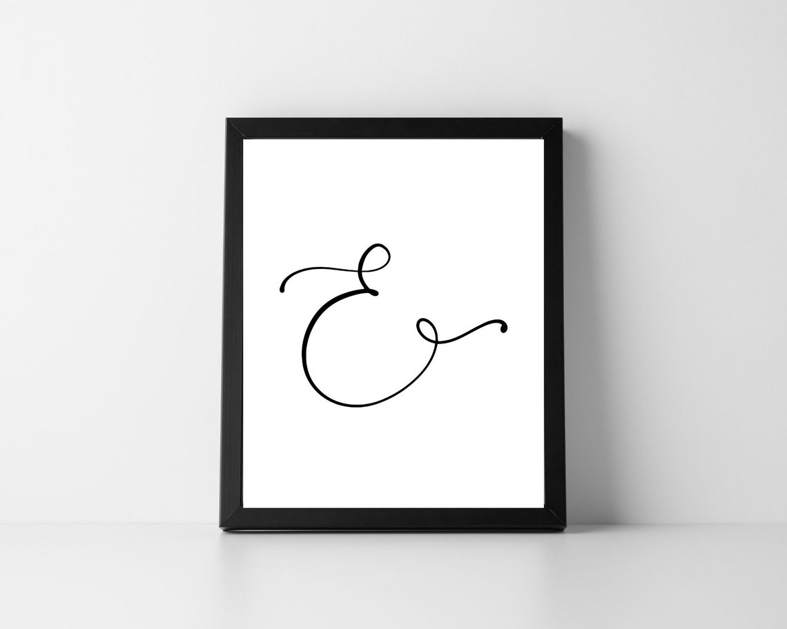 Ampersand Symbol Script | Digital Printable Art | Instant Download ...